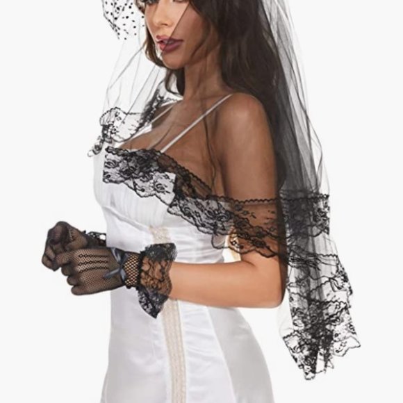 Accessories | Mesh Face Veil Hat Headwear Veils For Wedding Short Lace Glove 3 Pcs | Poshmark